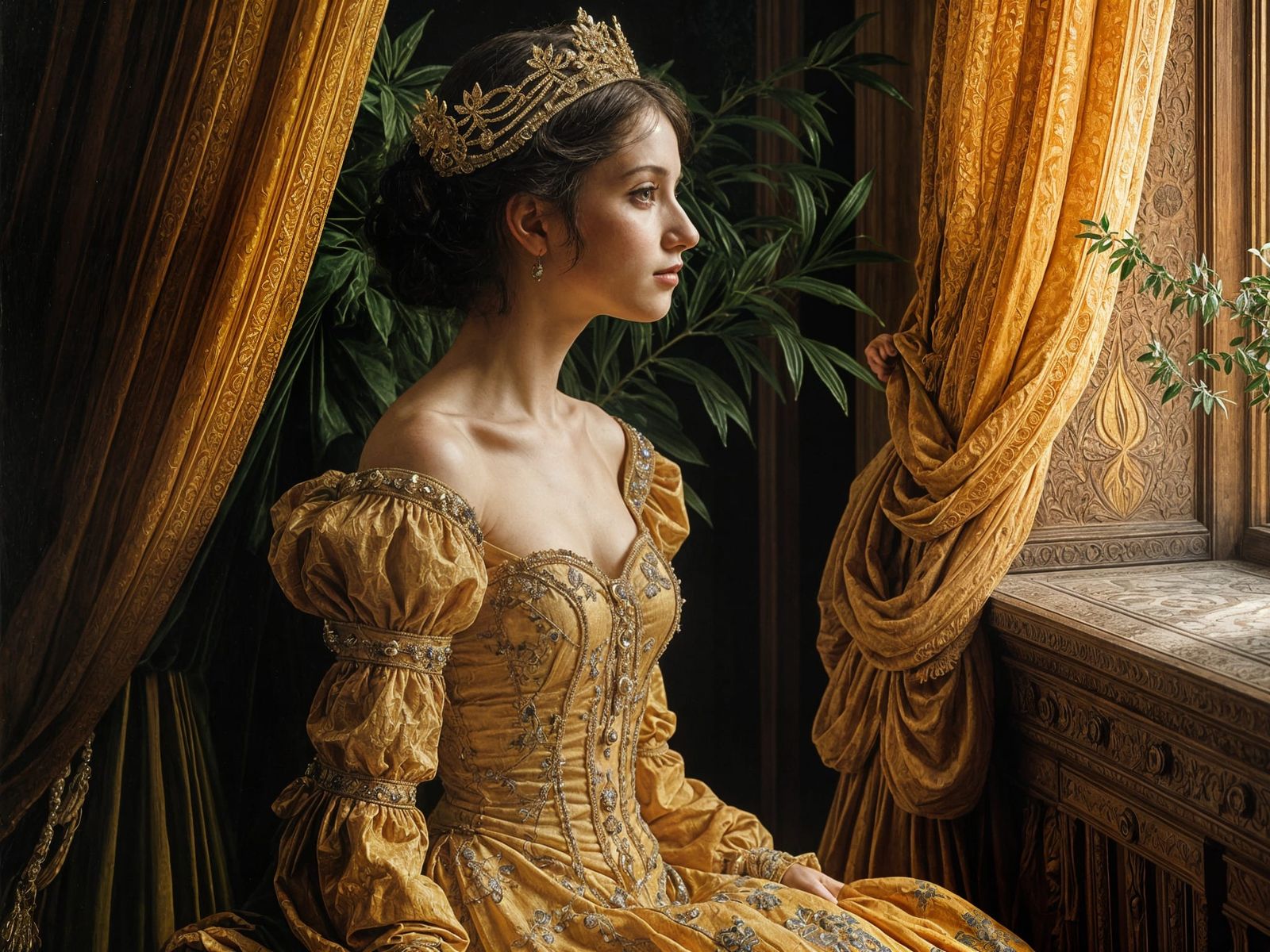 Dutch Masterpiece in Pre-Raphaelite Style - AI Art