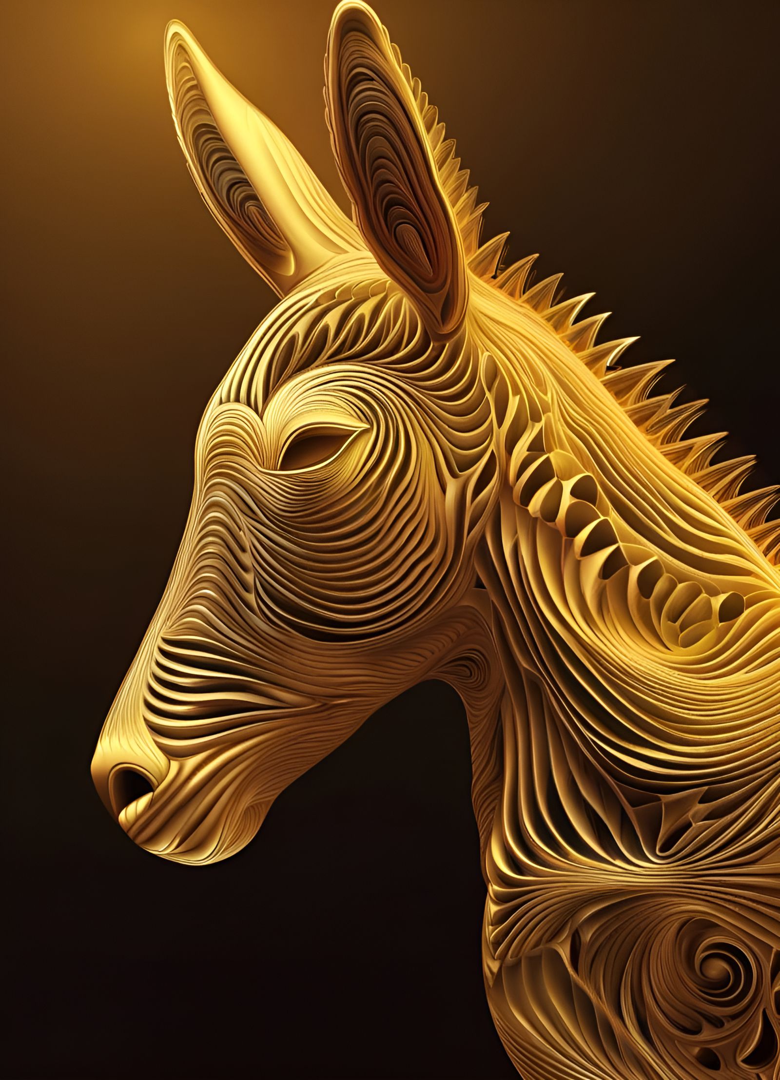 NFT golden donkey - AI Generated Artwork - NightCafe Creator
