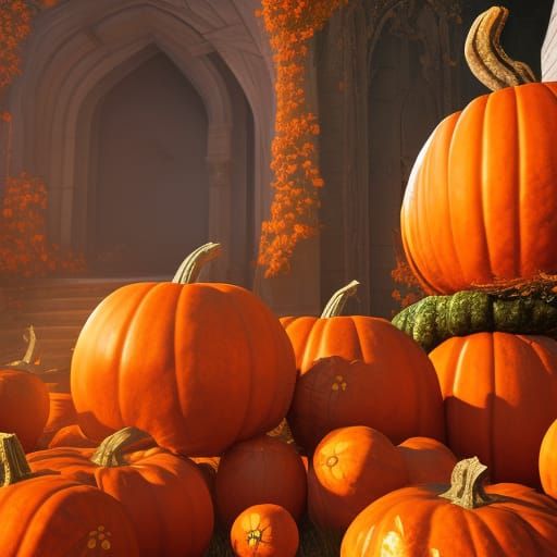 Pumpkins! - AI Generated Artwork - NightCafe Creator