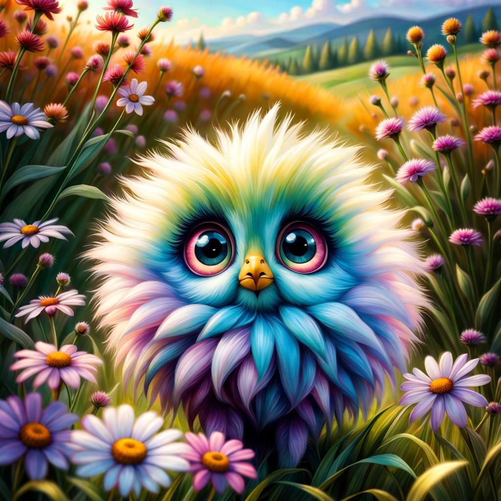 Fluffy Flower Floof - Guardian of the Flower Meadow - AI Generated ...