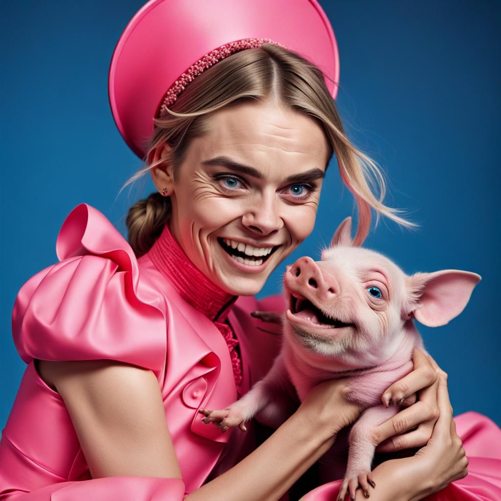 Happy in pink - AI Generated Artwork - NightCafe Creator