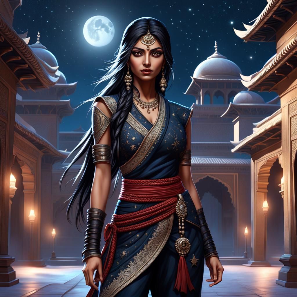 Insanely Detailed Indian female assassin