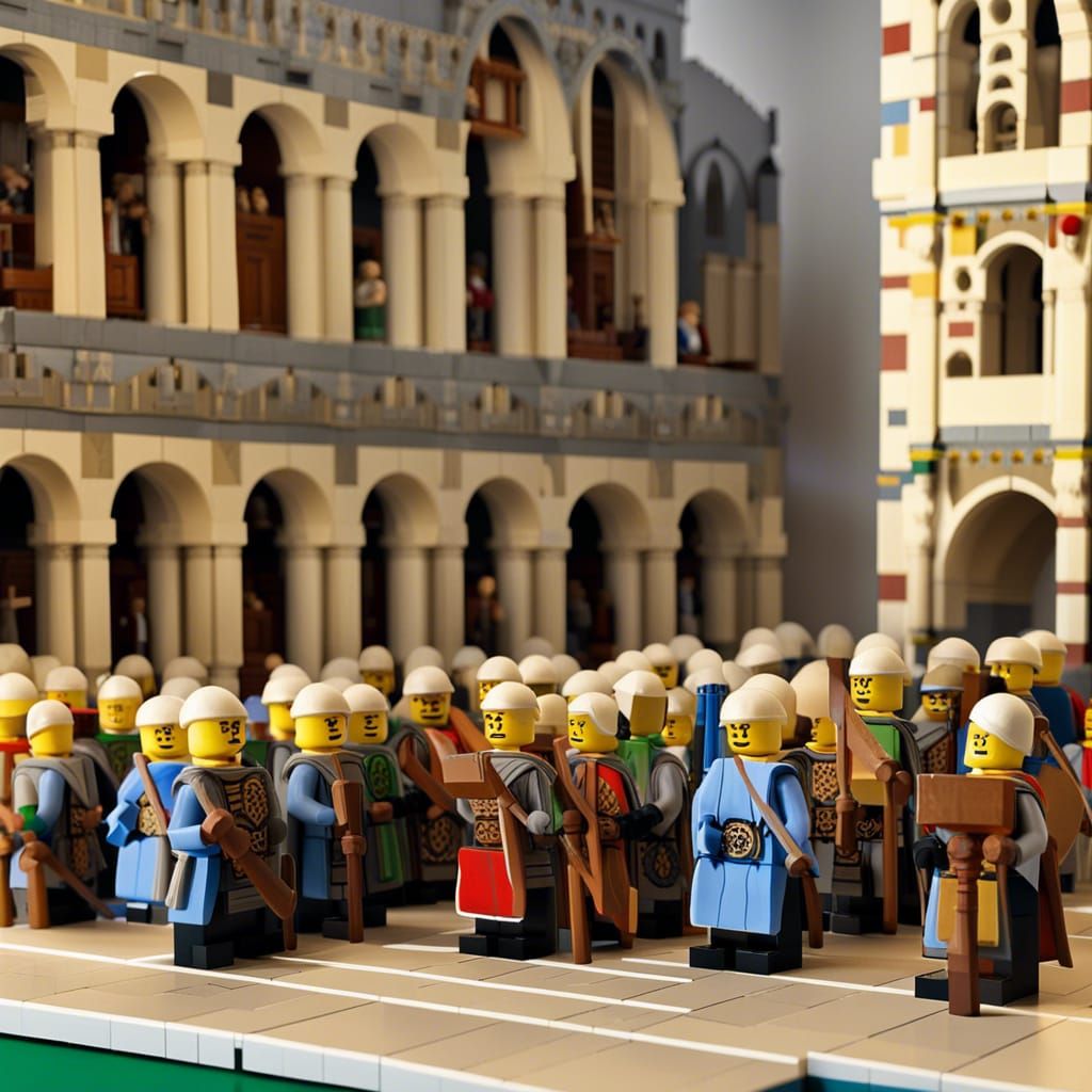 Council of Pisa of 1409, recreated in Lego - AI Generated Artwork ...