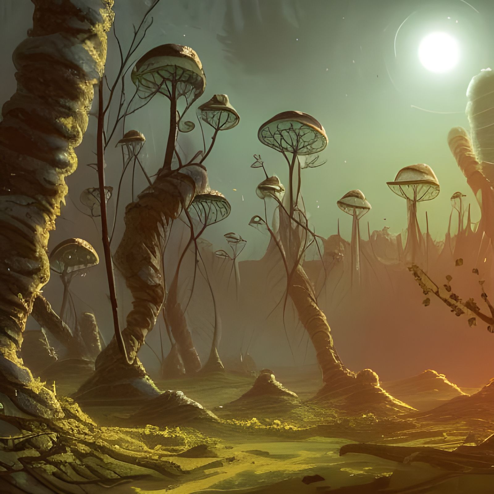Alien fungal infestation - AI Generated Artwork - NightCafe Creator