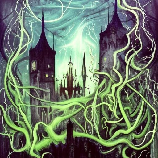Eldritch gothic castle - AI Generated Artwork - NightCafe Creator