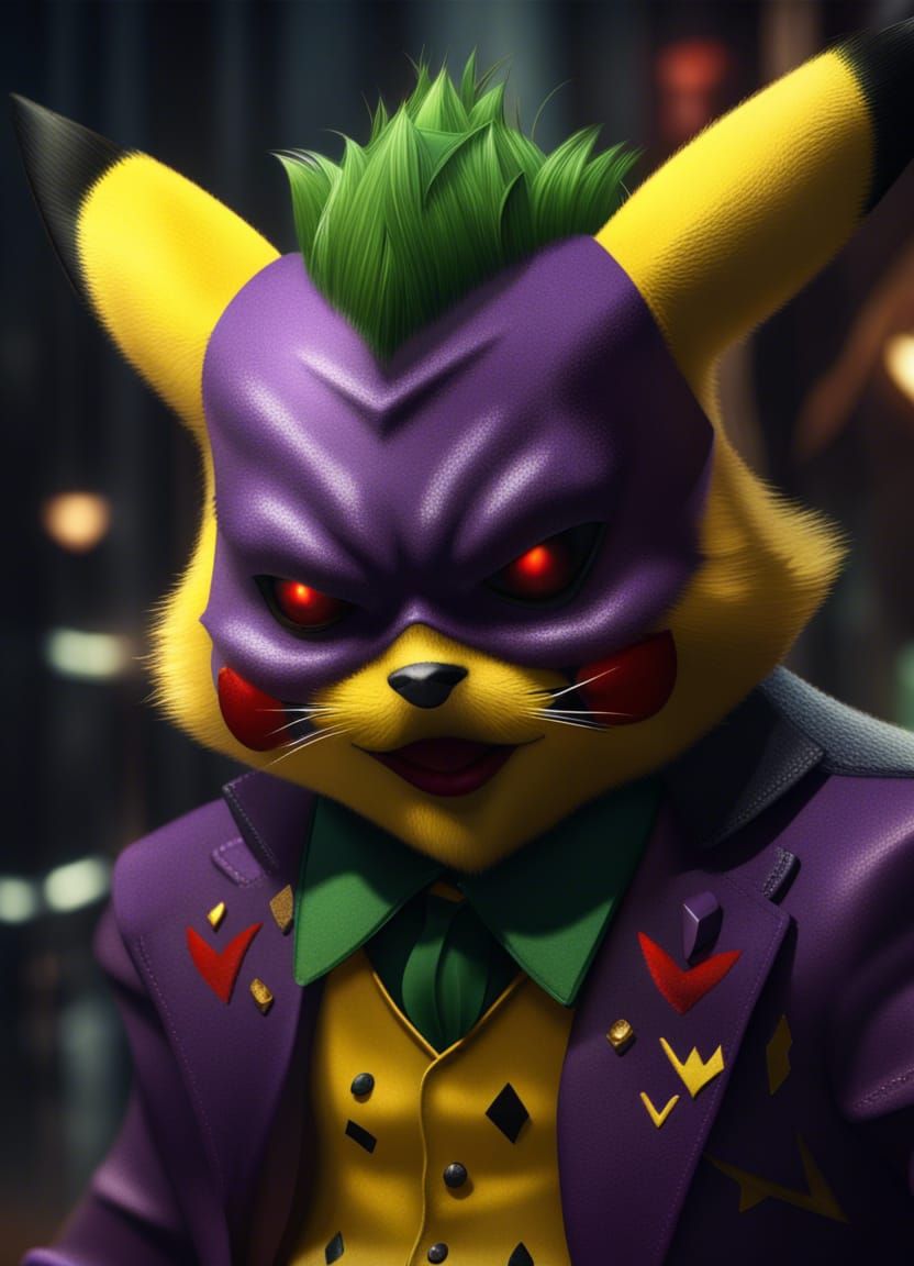 Pikachu cosplay as the Joker, evil Pikachu - AI Generated Artwork ...