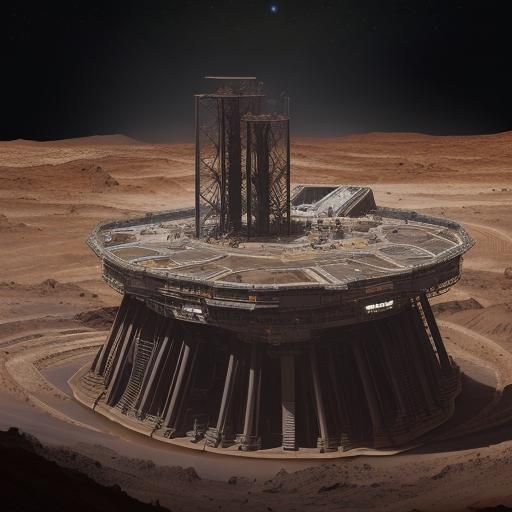 Mining Platform on Jupiter's moon Titan - AI Generated Artwork ...
