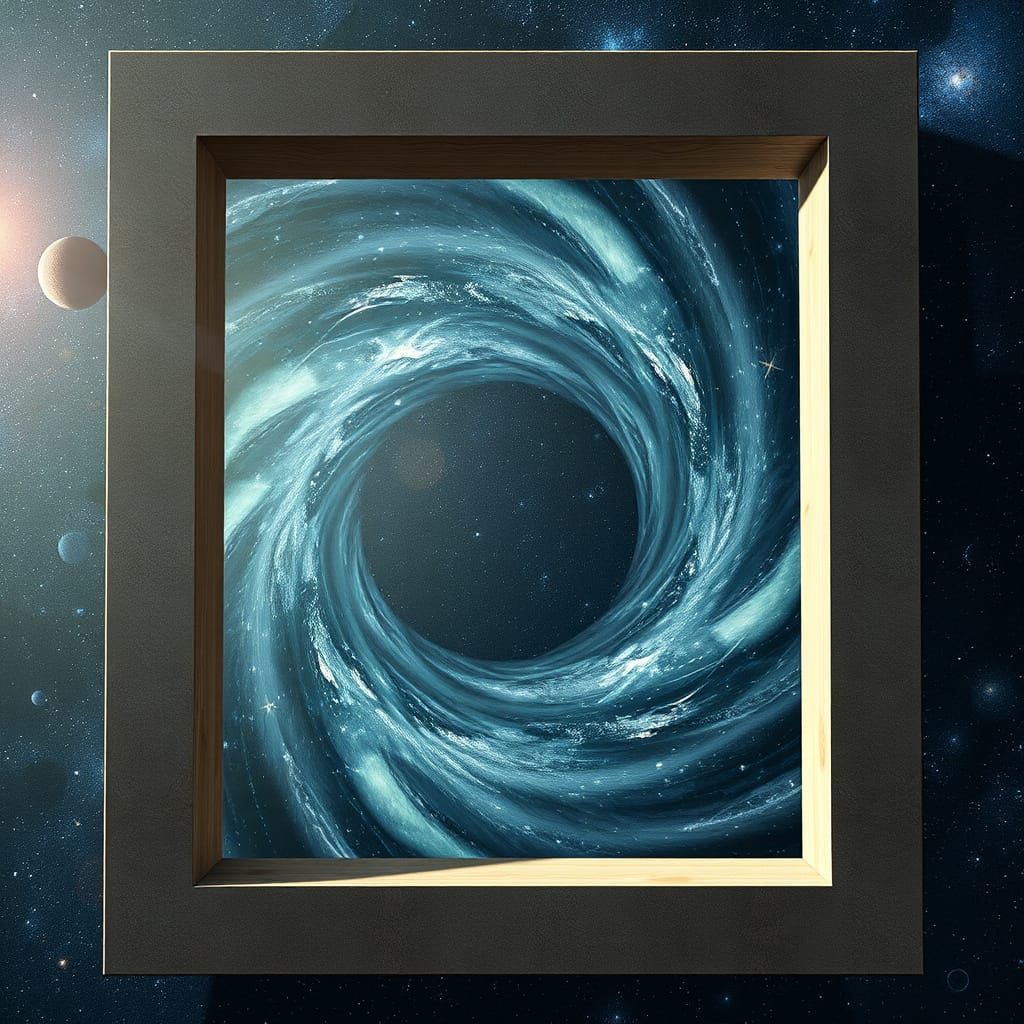 Cosmic Void Frame in Holographic Astral Style - AI Art