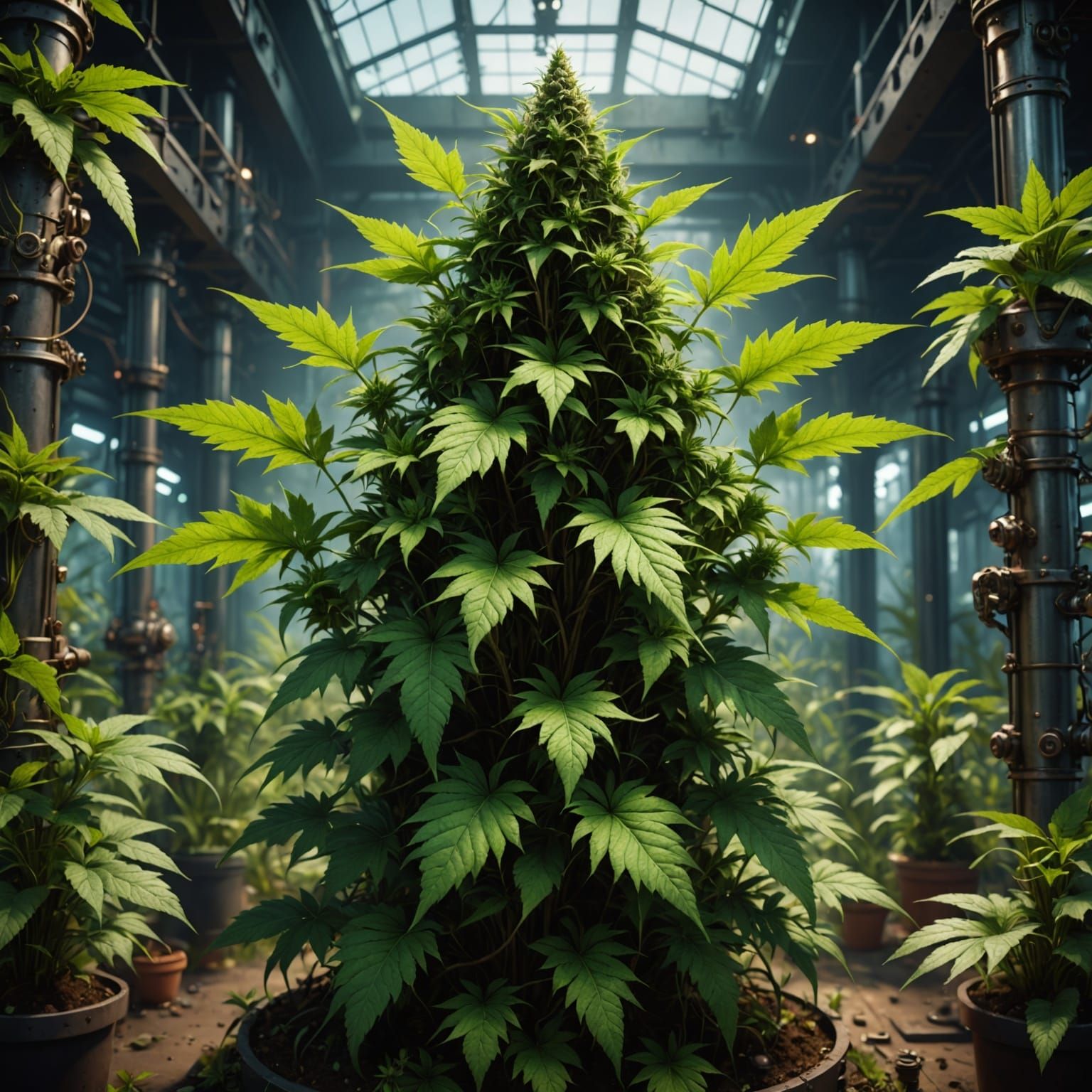 marijuana plants - Fantastical Mechanical Marijuana Plants i...