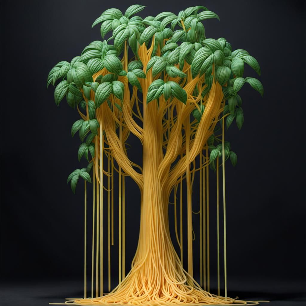 Spaghetti Tree - AI Generated Artwork - NightCafe Creator