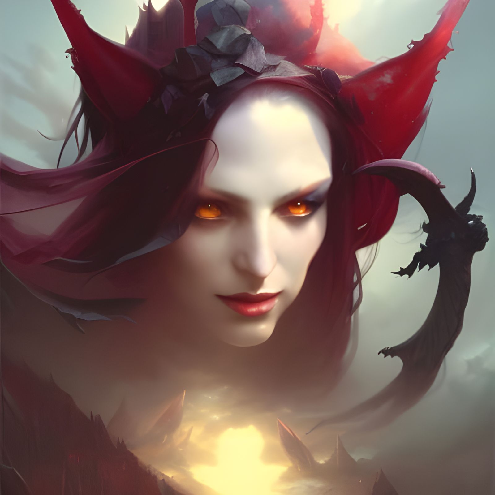 Demonic Vampire Queen - AI Generated Artwork - NightCafe Creator