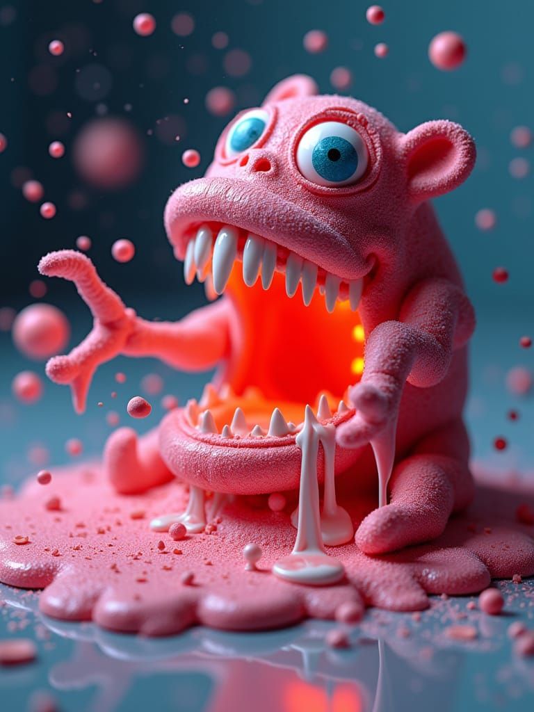 Melting Gum Papercraft Spy-Fi Exploding Gumcraft Diorama Sculpture