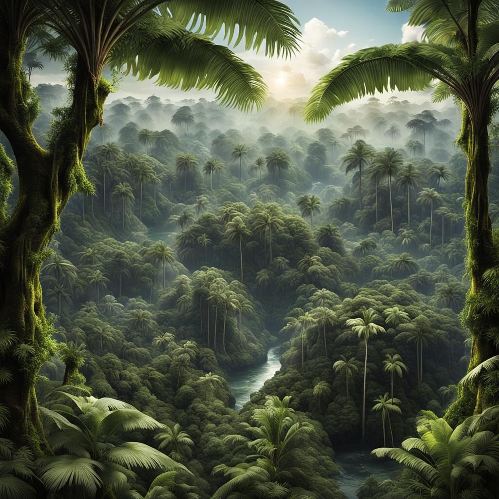 Stunning background of the Amazon jungle (detailed REAL PHOTO:1.5 ...
