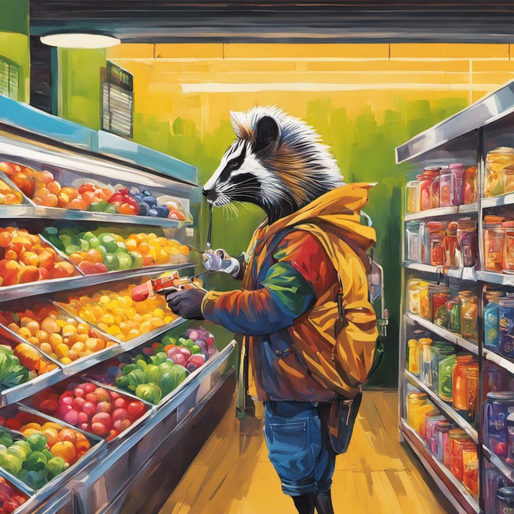 Anthropomorphized animal shopping for food in a supermarket, - AI Generated Artwork - NightCafe ...