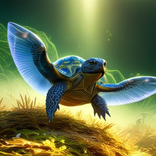 beautiful magnificent detailed tortoise with a new glossy wax job and ...