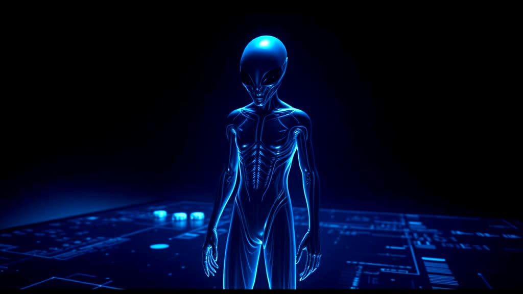 Alien Holo Projection (2) - Stunning Futuristic Alien Hologr...