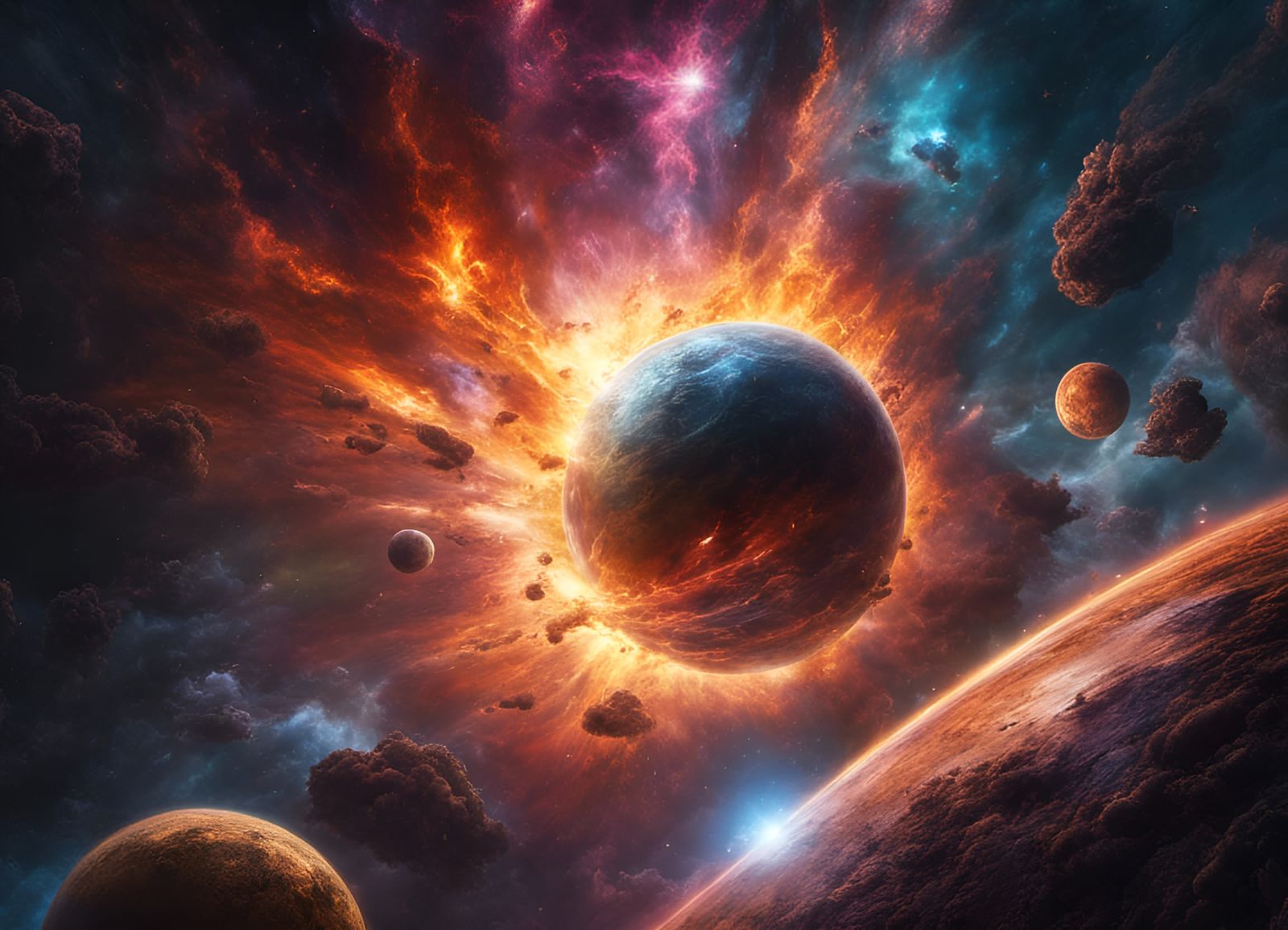 Cinematic space scene - AI Generated Artwork - NightCafe Creator