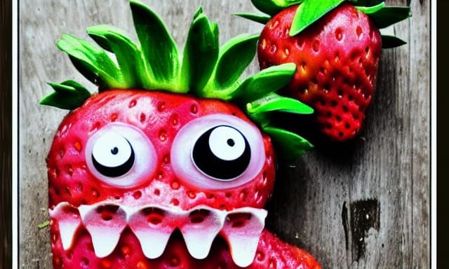 Strawberry Monster - AI Generated Artwork - NightCafe Creator