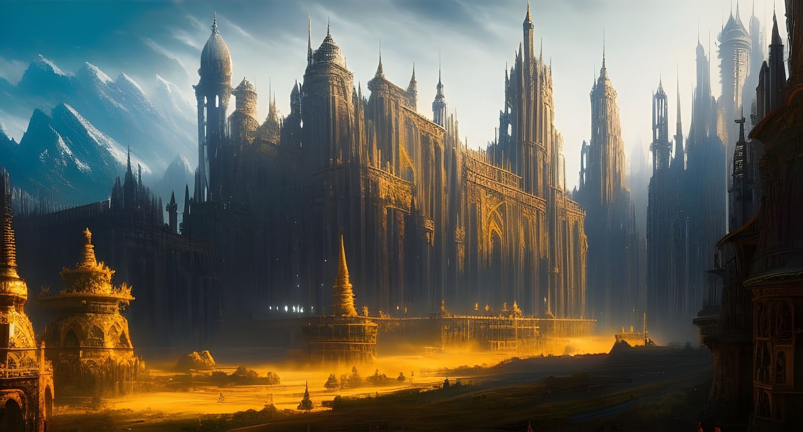 Golden Castle - AI Generated Artwork - NightCafe Creator