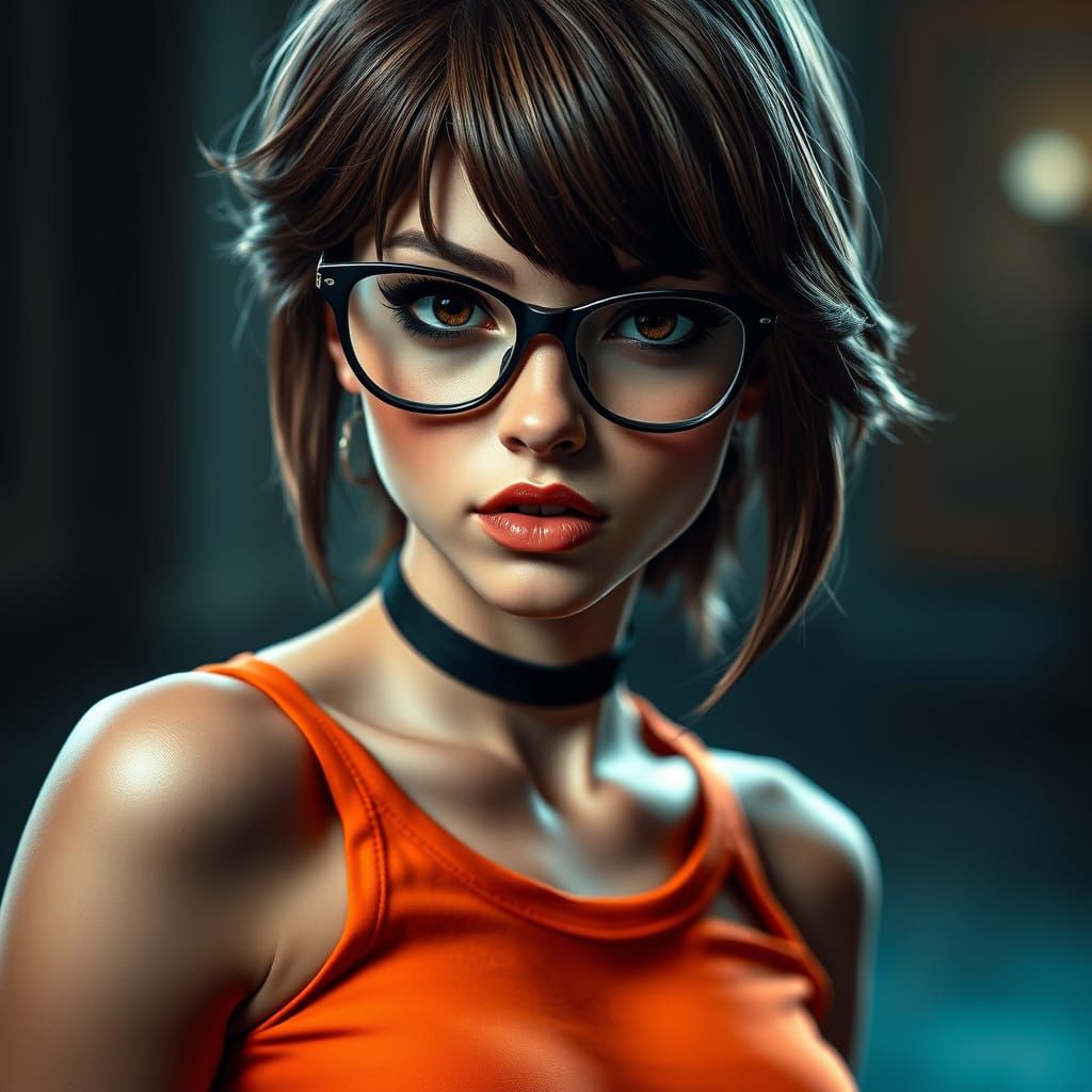 Sultry Velma: Ultra-Realistic Portrait of a Captiv... - AI Art