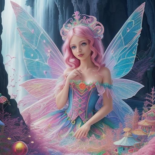 Amazingly Stunningly Beautiful colorful fancy fantasy fairy with ...