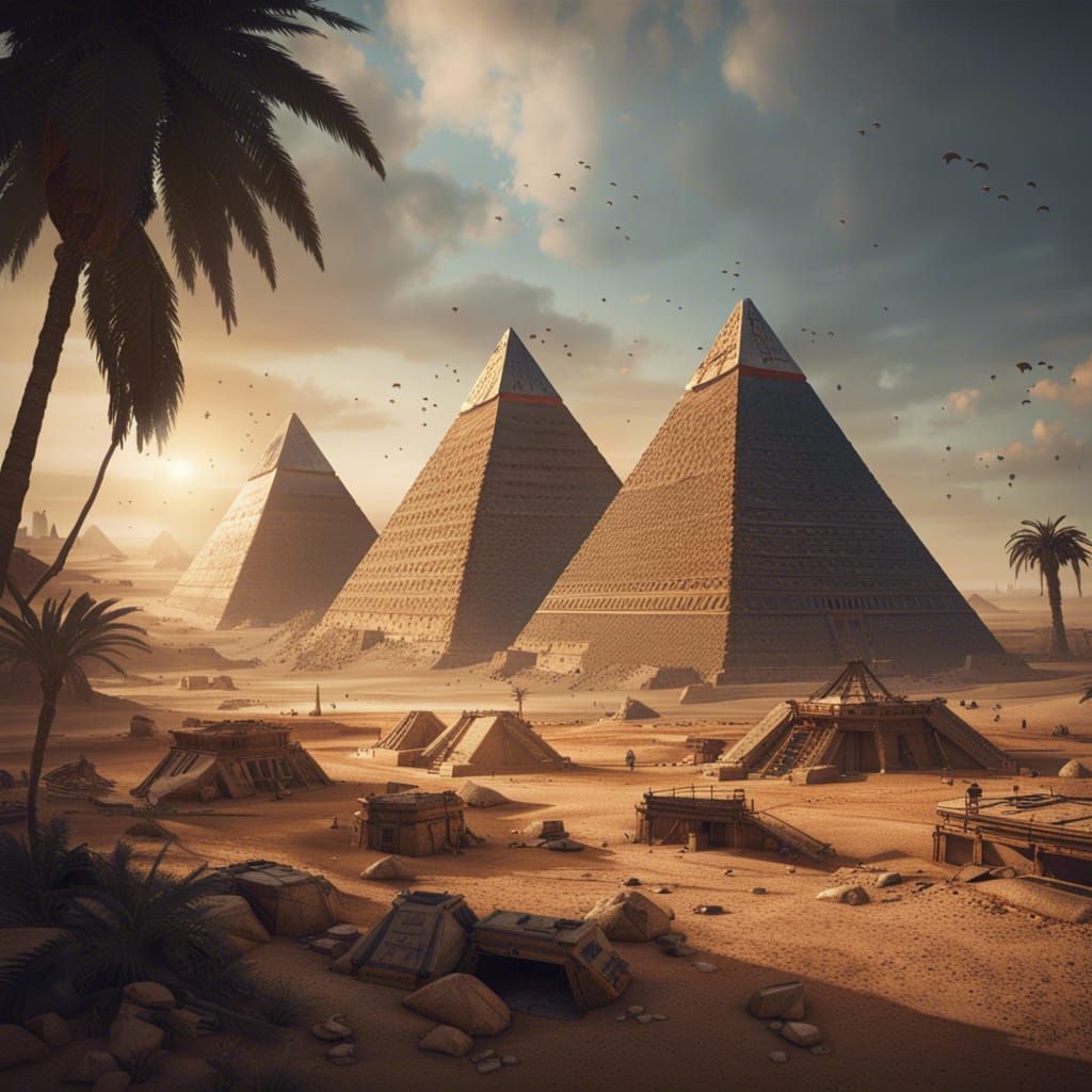 Post-Apocalyptic Pyramids of Giza - AI Generated Artwork - NightCafe ...