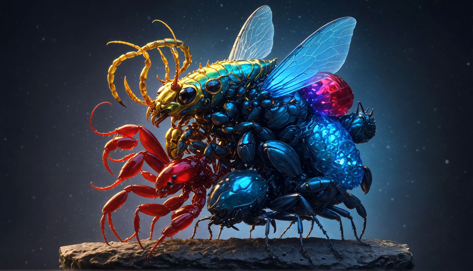 Cyberpunk Creature of Dread and Wonder - AI Art
