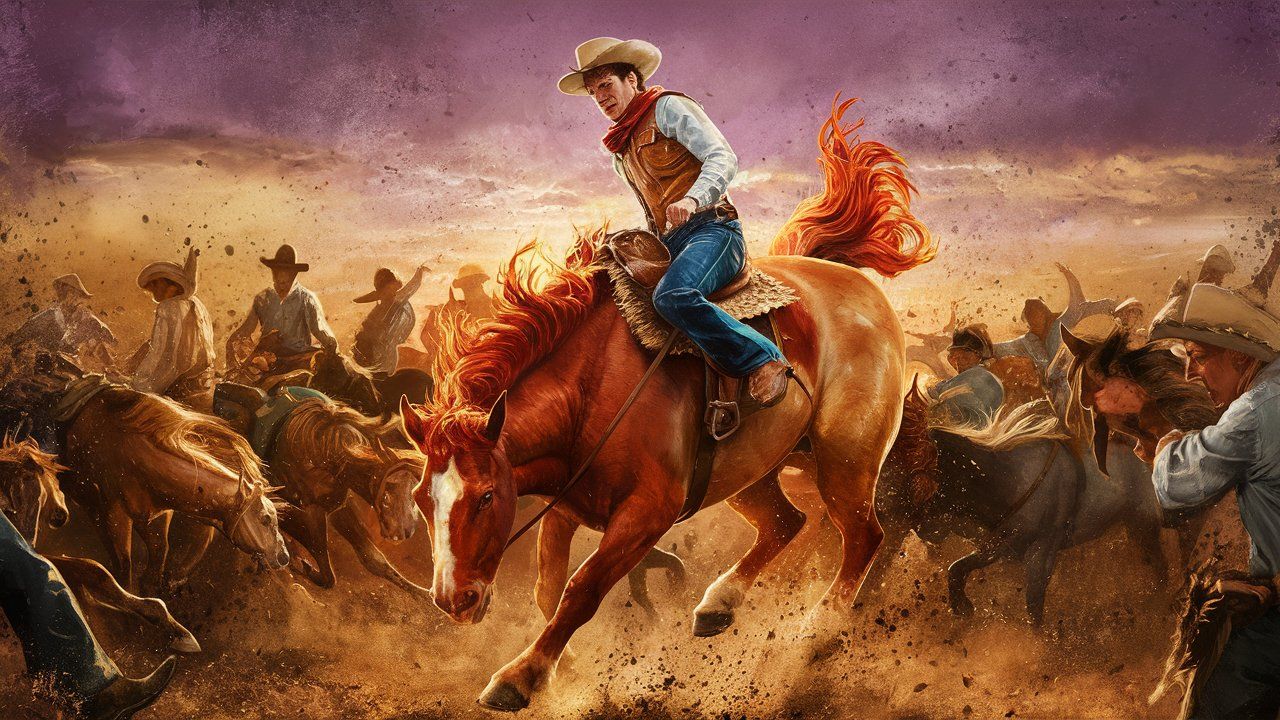 Rodeo chaos - AI Generated Artwork - NightCafe Creator