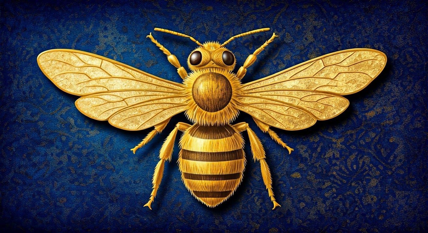 The Napoleonic Bee - Golden Imperial Bee in French Empire St...