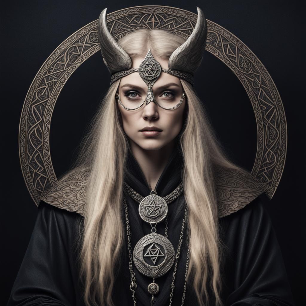 Occult Volva mystic Norse highest rank portrait - AI Generated Artwork ...