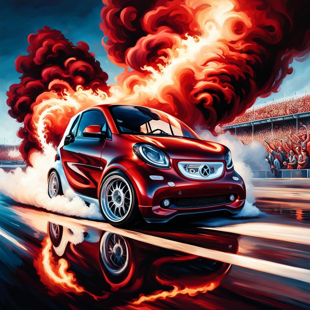 Drag Racing Smart fortwo - AI Generated Artwork - NightCafe Creator