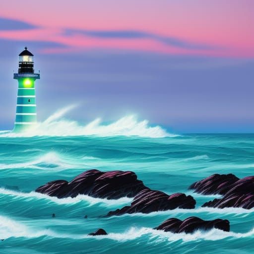 Wandering Lighthouse - AI Generated Artwork - NightCafe Creator