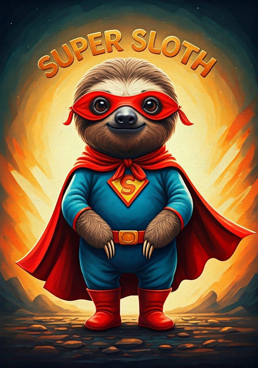 Animals with Superpowers : Super Sloth- Daily challenge #789 - NightCafe