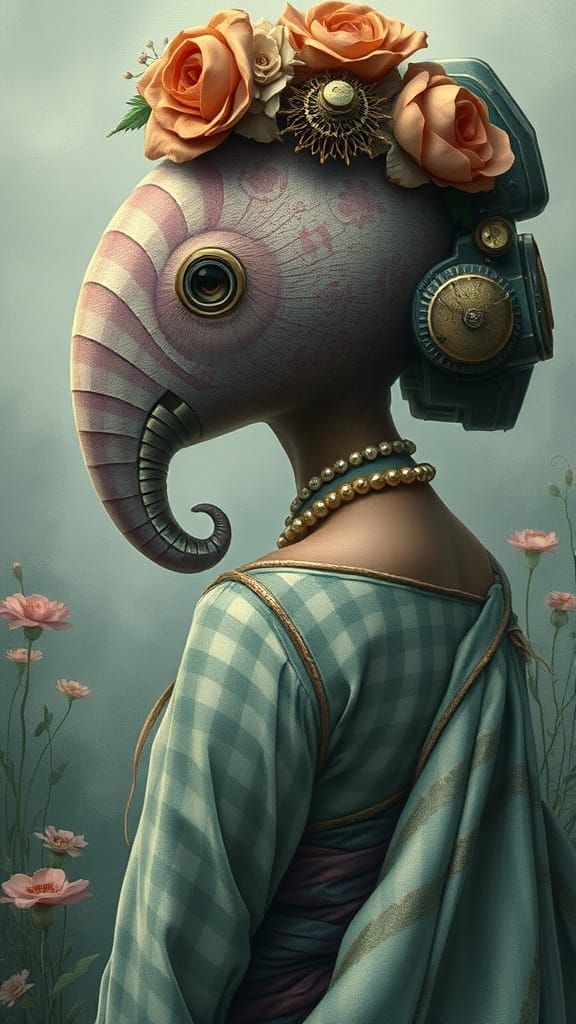 Art Deco Steampunk Flora Colossus Cinnamoroll Golem