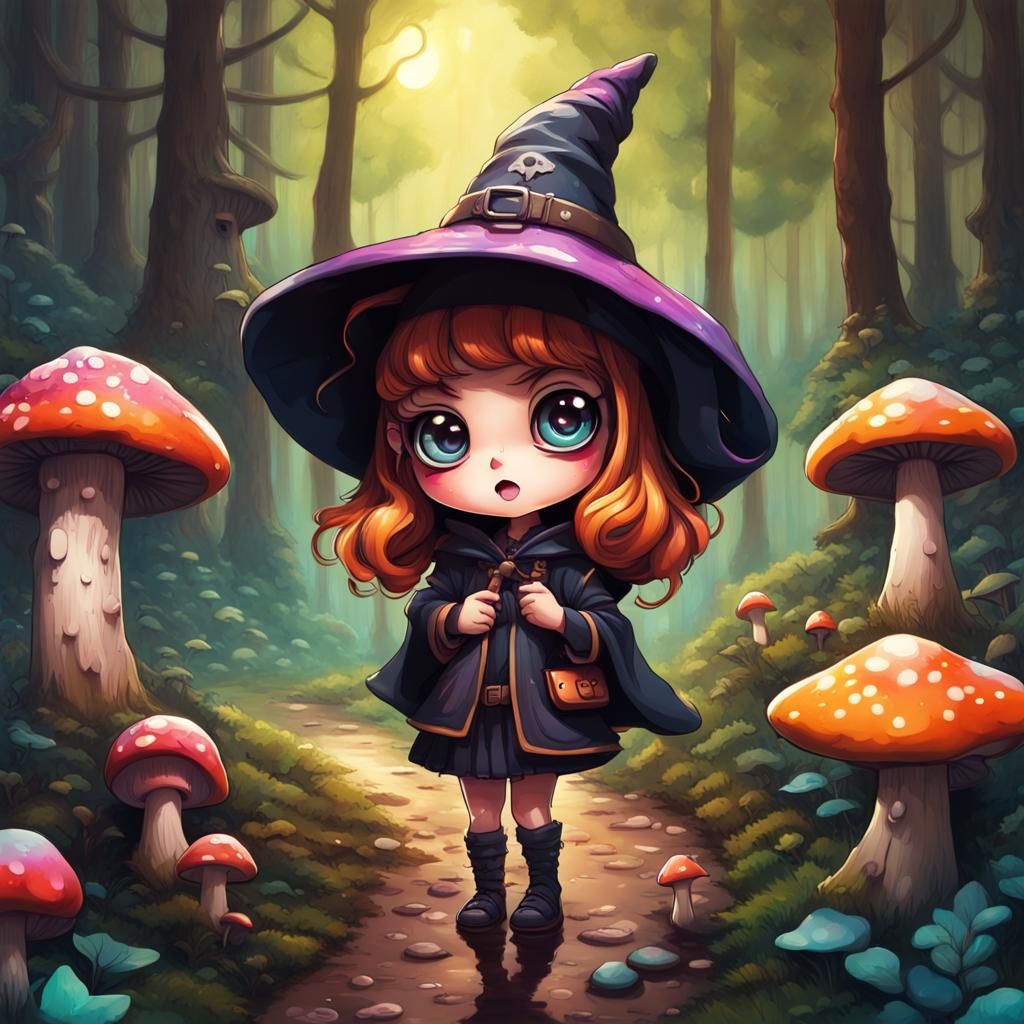 Chibi witch - AI Generated Artwork - NightCafe Creator