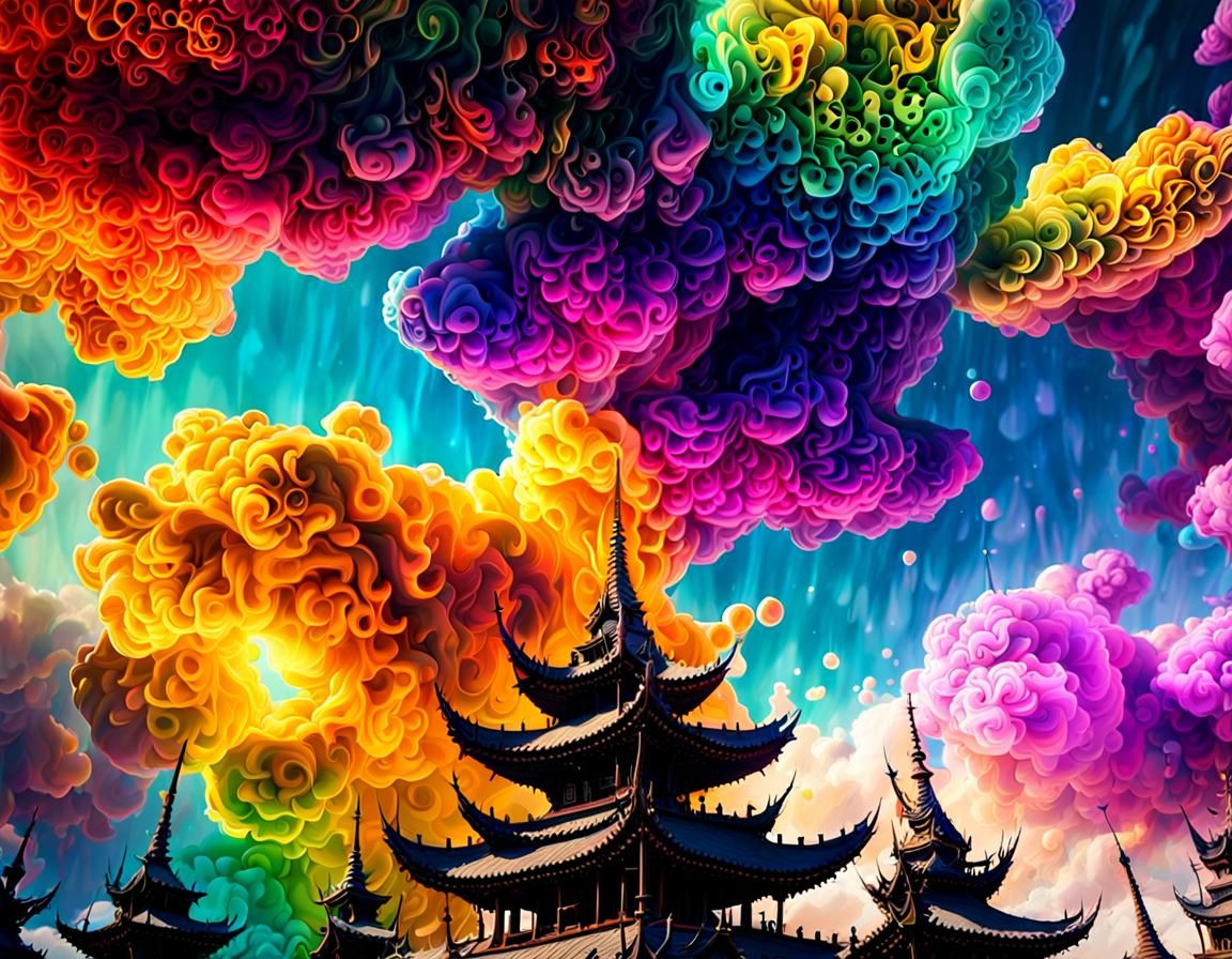 Emaculate double exposure surrealism "by Android Jones" : Voroni ...