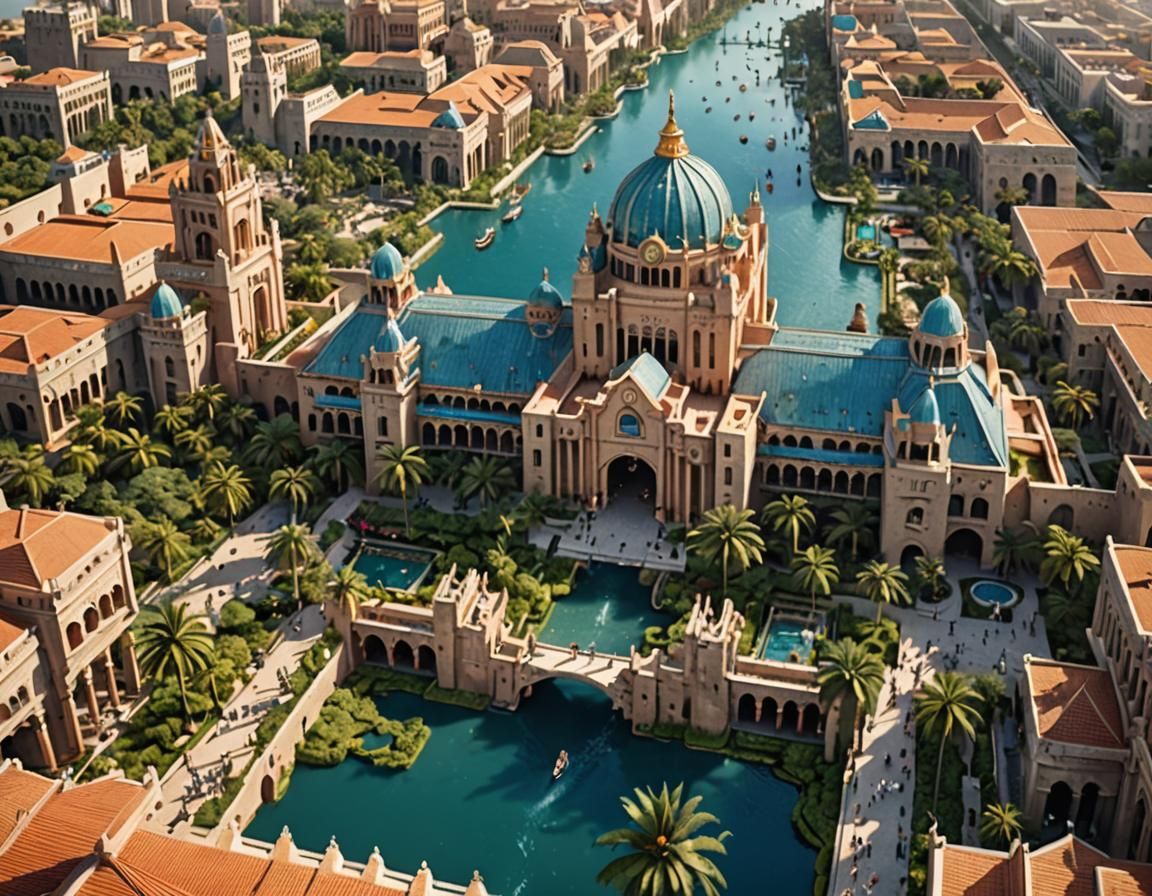 A top-roof view of Atlantis - AI Generated Artwork - NightCafe Creator