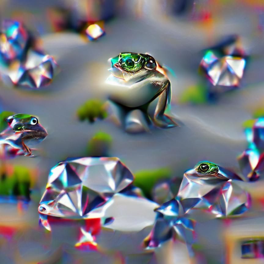 Diamond frog 8k resolution - AI Generated Artwork - NightCafe Creator
