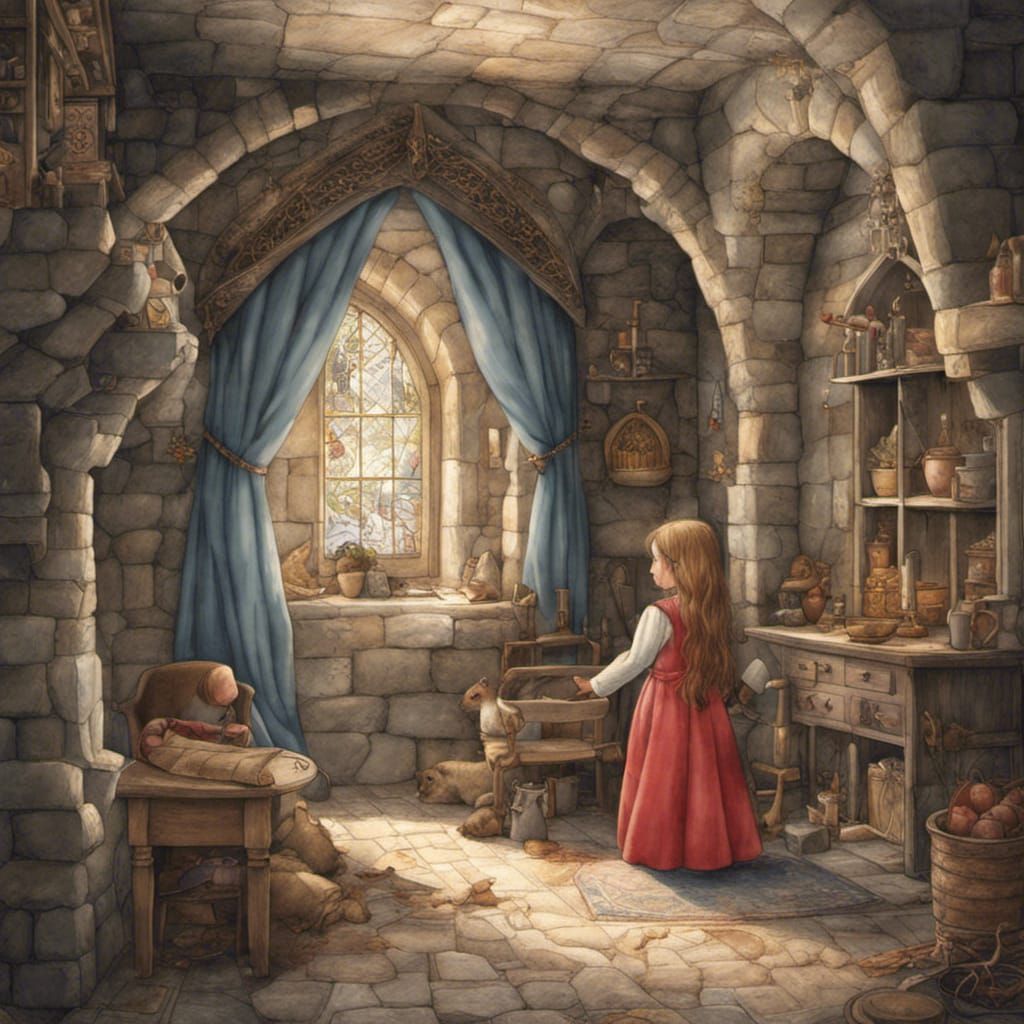 A beautiful princess inside a medieval castle room by Sally Swannell ...