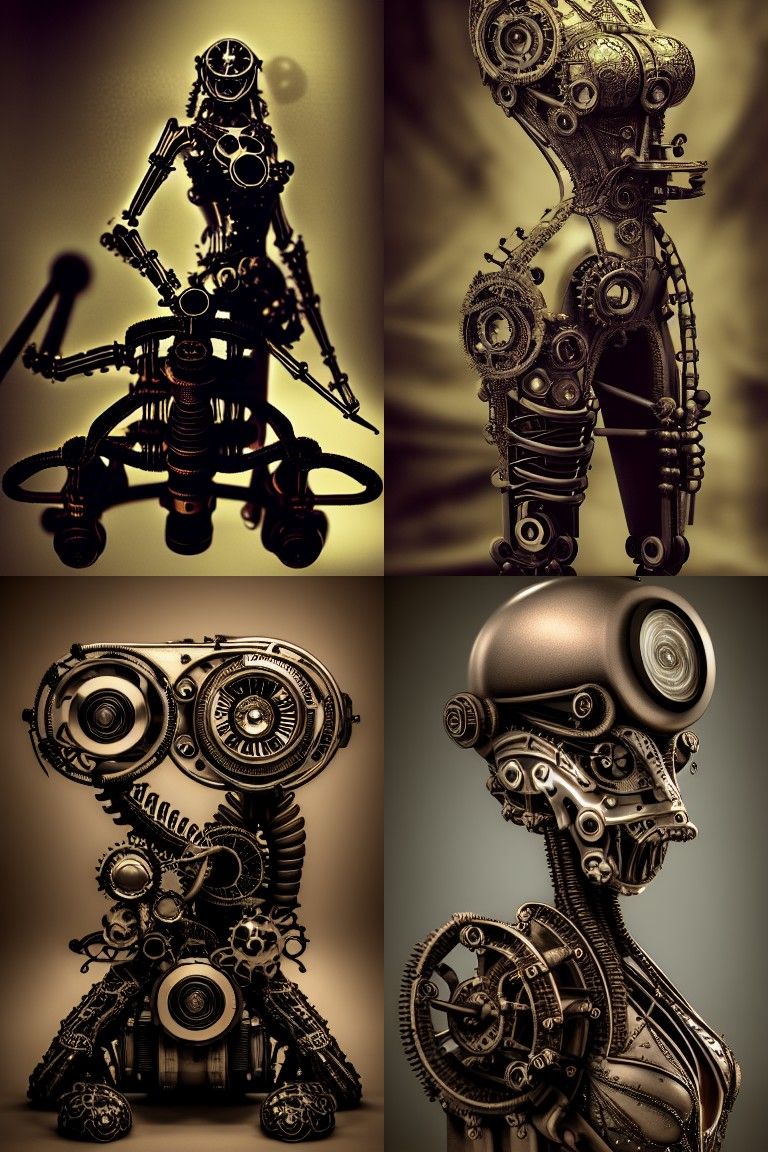 gorgeous steampunk, biomechanical, by Pär Olofsson, 50mm lens ...