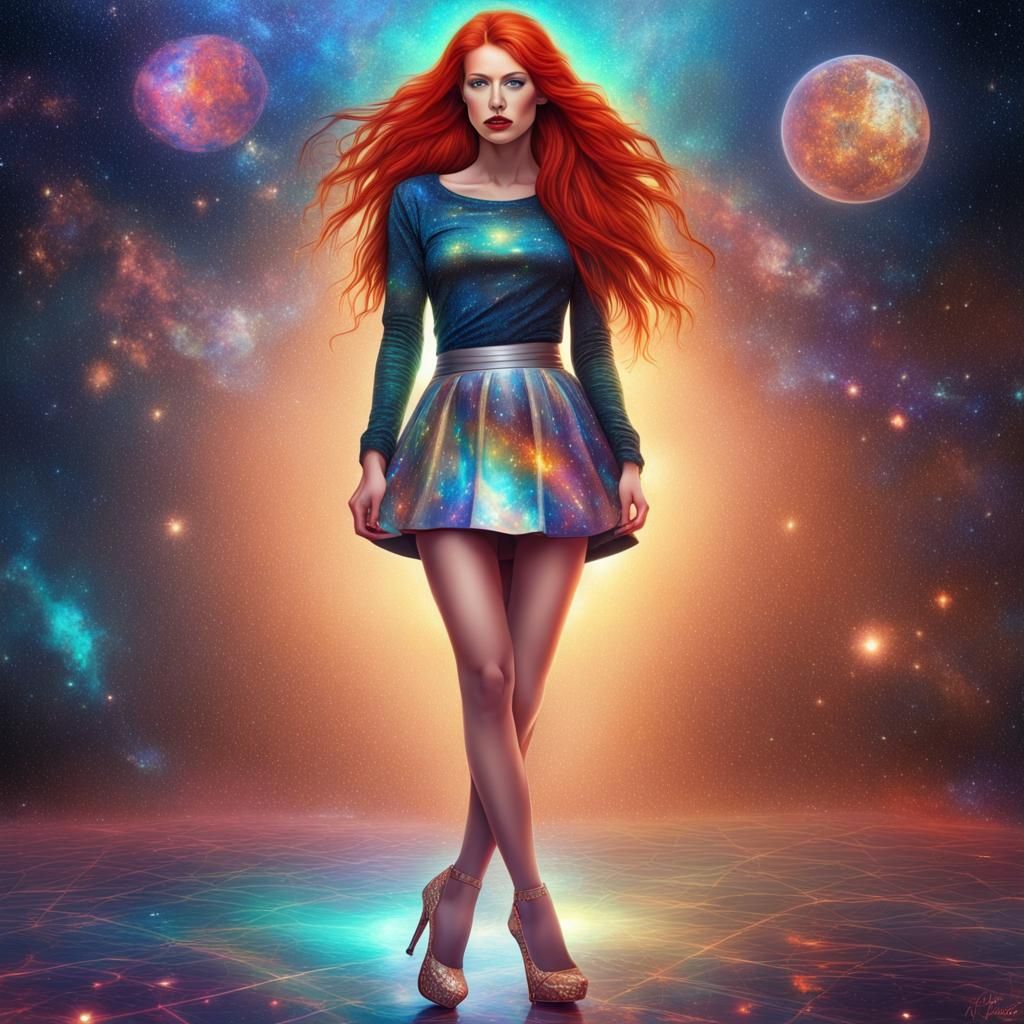 Cosmic girl - AI Generated Artwork - NightCafe Creator
