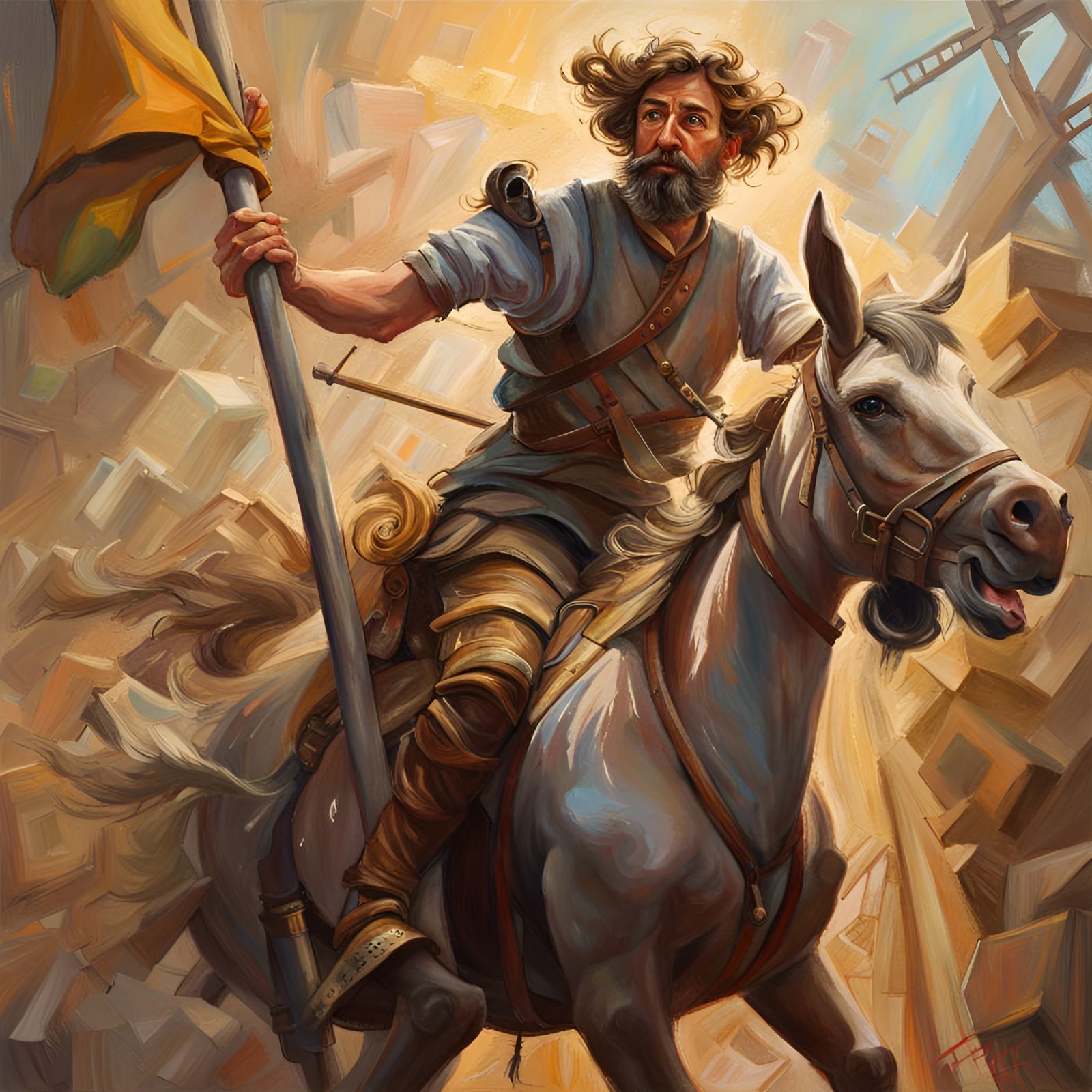 Don Quixote gets his revenge - AI Generated Artwork - NightCafe Creator