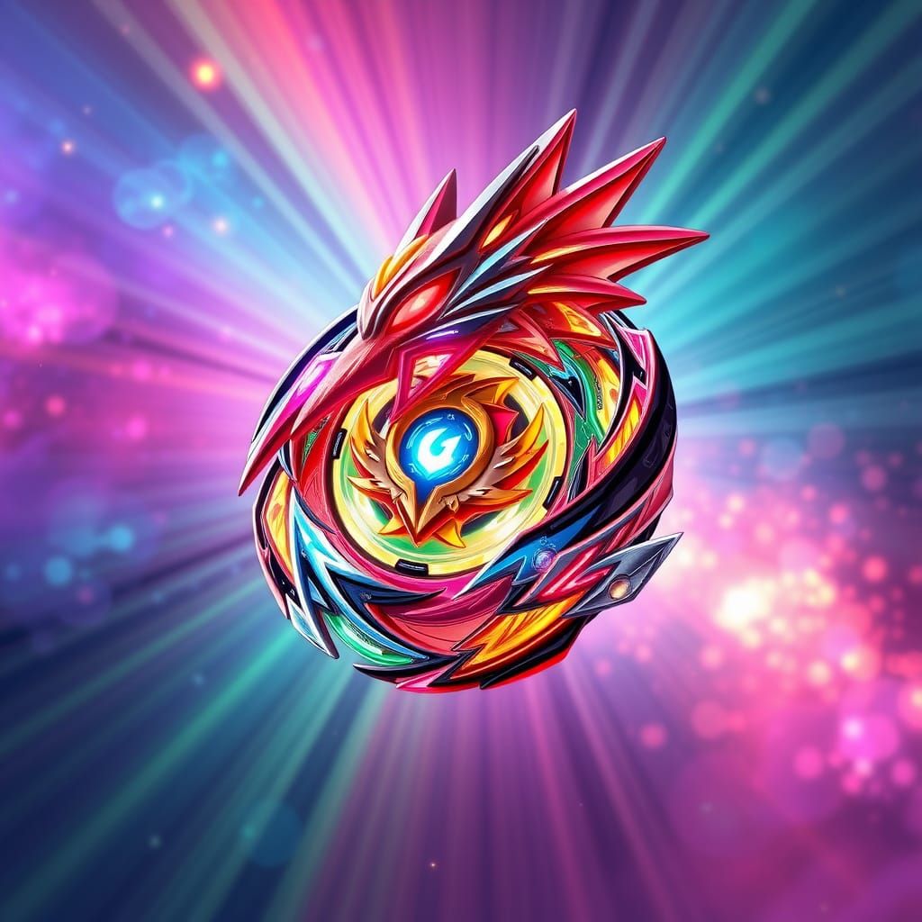 A cosmic-astral fox-dragon warrior beyblade in the beyblade burst series