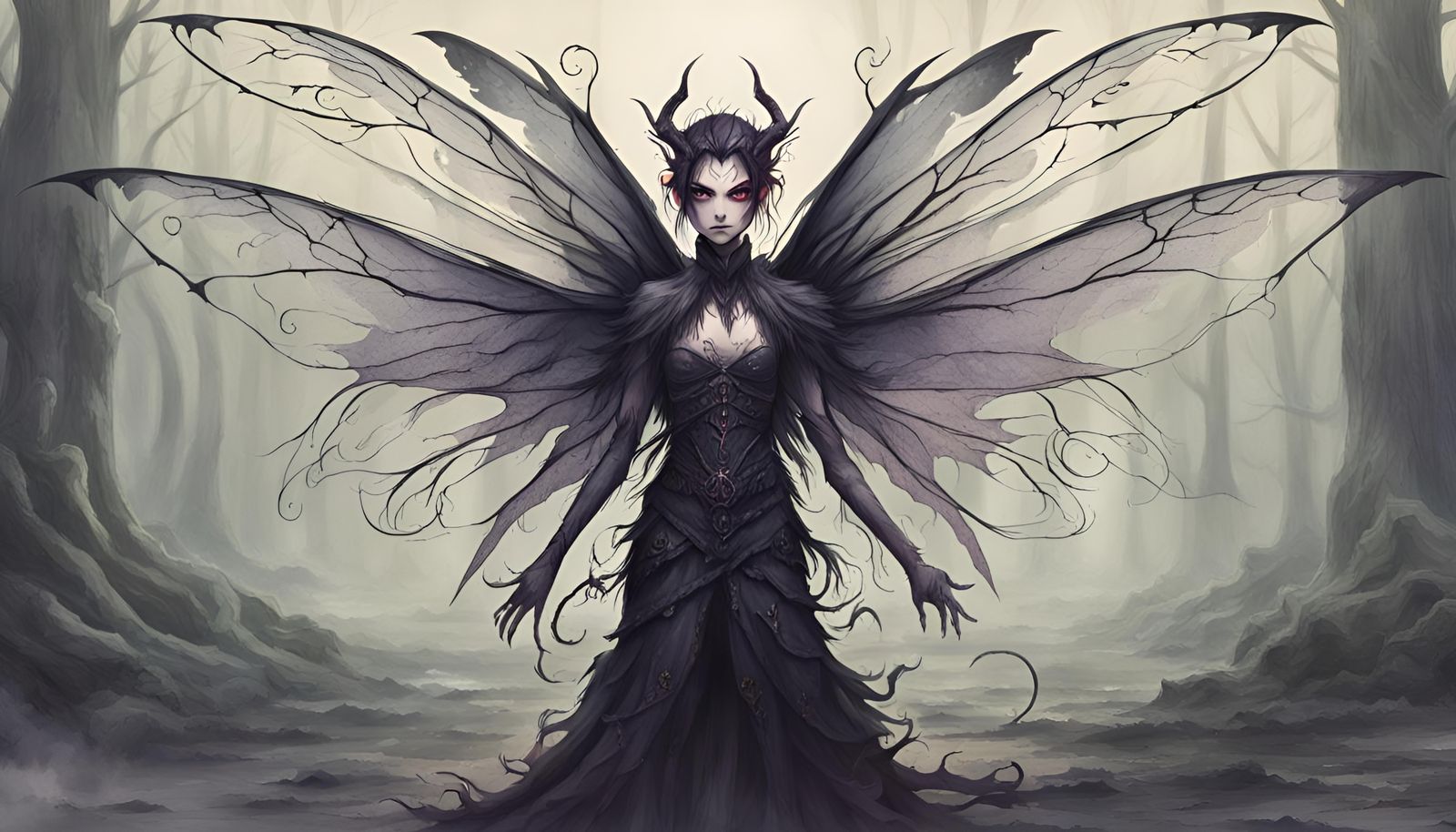 Demonic Fairy - AI Generated Artwork - NightCafe Creator