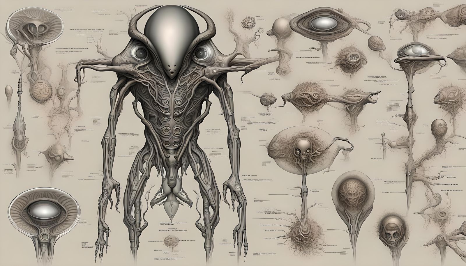 Alien Diagrams - AI Generated Artwork - NightCafe Creator