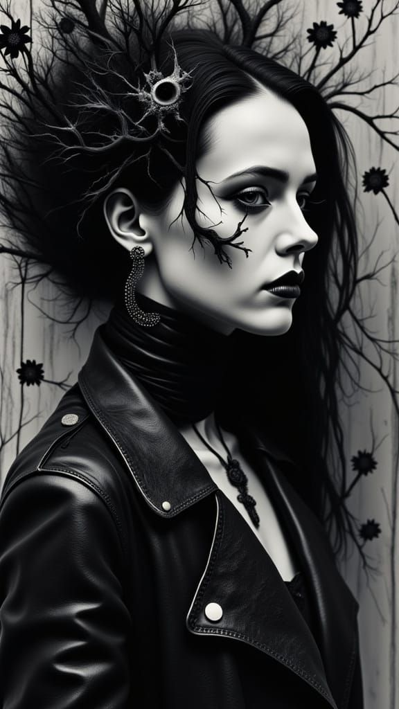 Black and White infrared photography Portrait