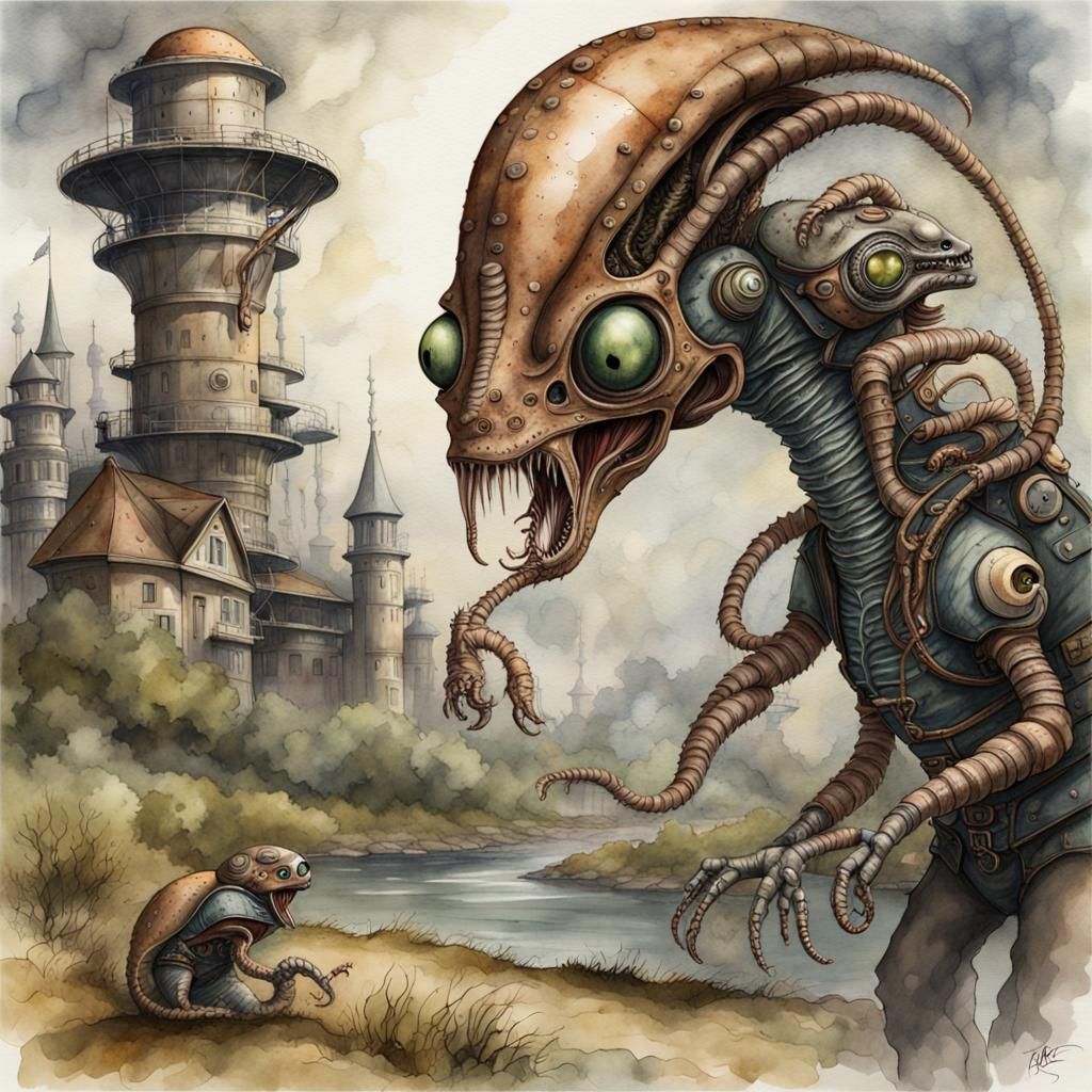 The mutation of the city... - AI Generated Artwork - NightCafe Creator