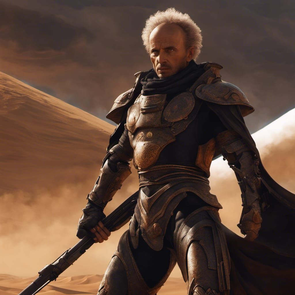 feyd-rautha from dune dressed in battle attire. make him look like ...