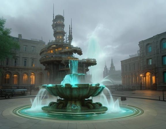 Majestic Time Machine Building with 9,000-Year-Old... - AI Art