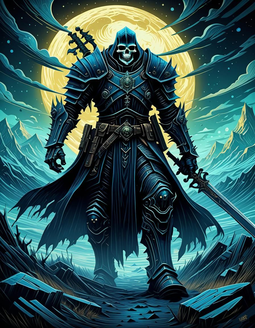 "The Death Knight" - Real Cartoon XL - AI Generated Artwork - NightCafe ...